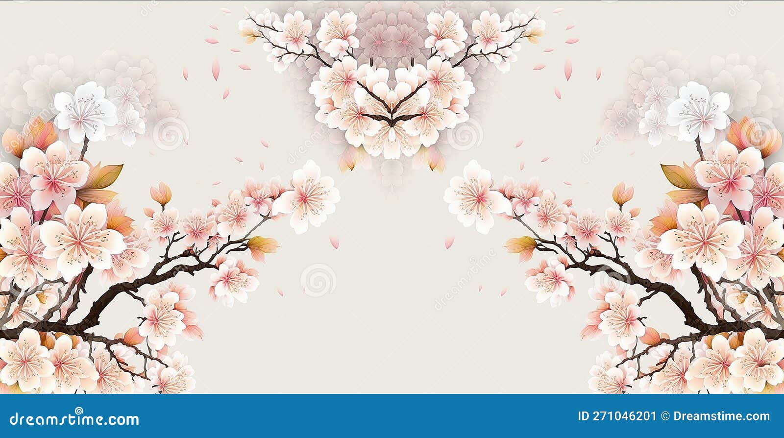 Background Illustration of Cherry Blossom, Sakura, Flower Overlay Bokeh ...