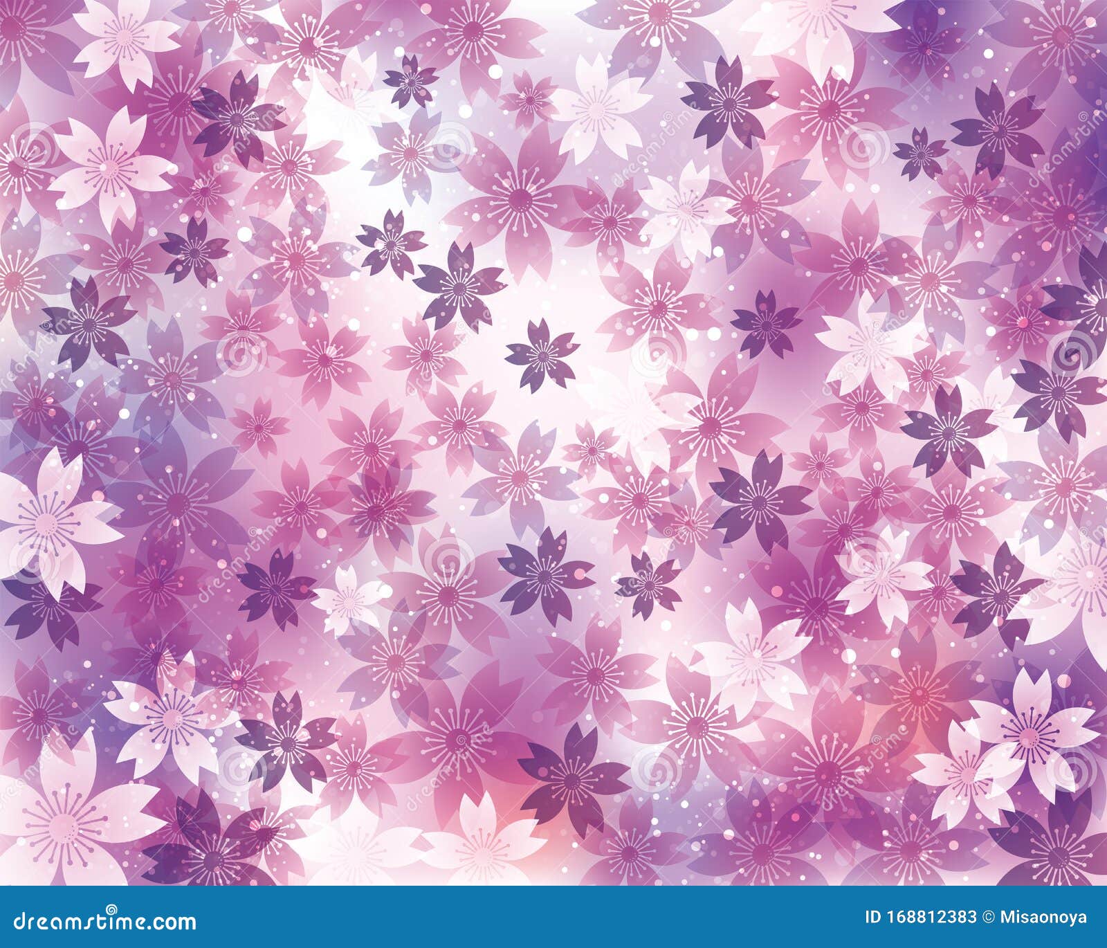 Background Illustration of Cherry Blossoms Stock Vector - Illustration ...