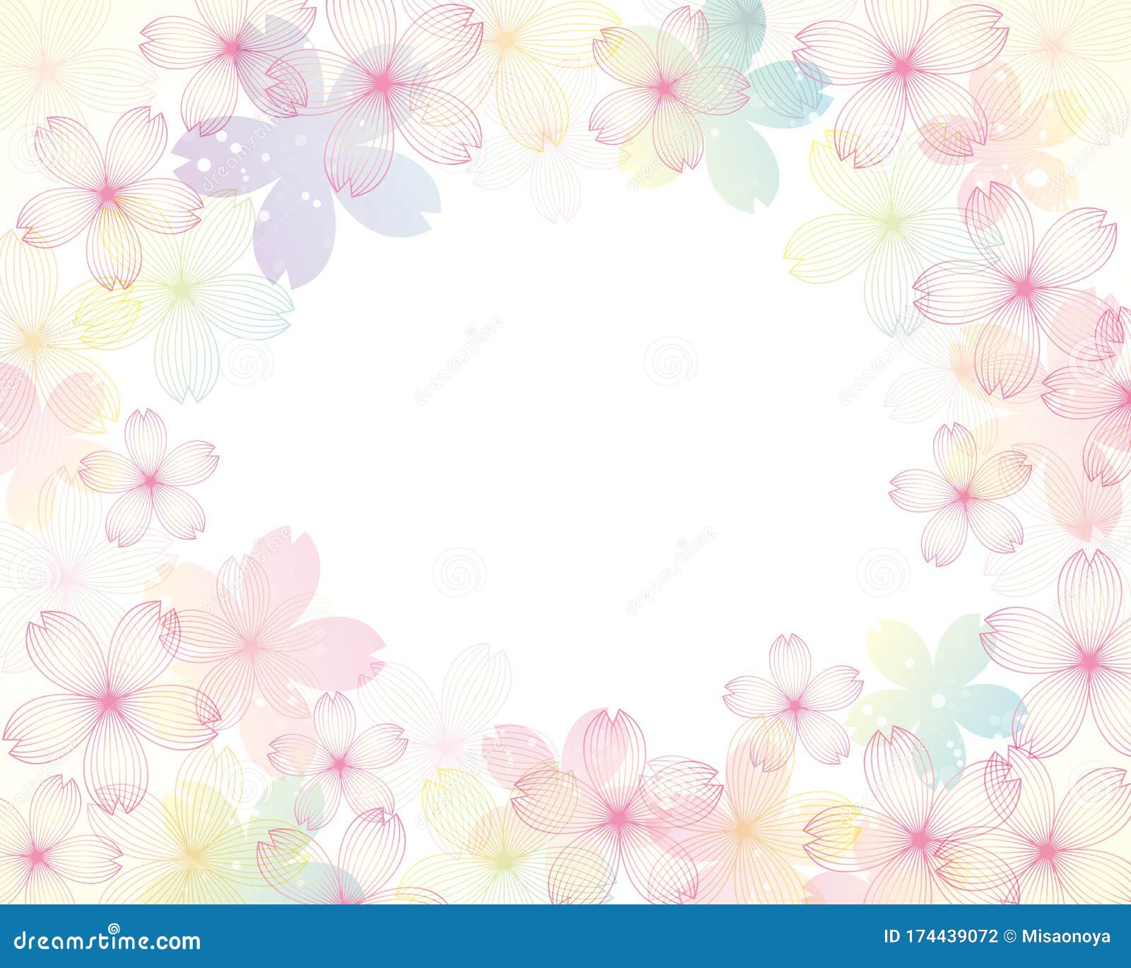 Background Illustration of Cherry Blossoms Stock Vector - Illustration ...