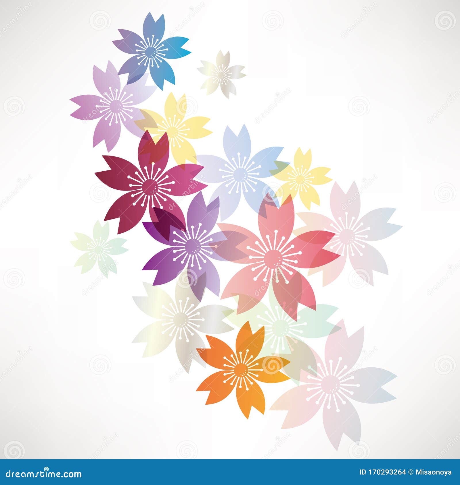 Background Illustration of Cherry Blossoms Stock Vector - Illustration ...
