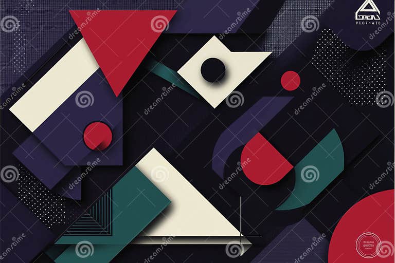 Background Illustration of a Deep Blue Color Abstract Triangular Art Generative Art Stock ...