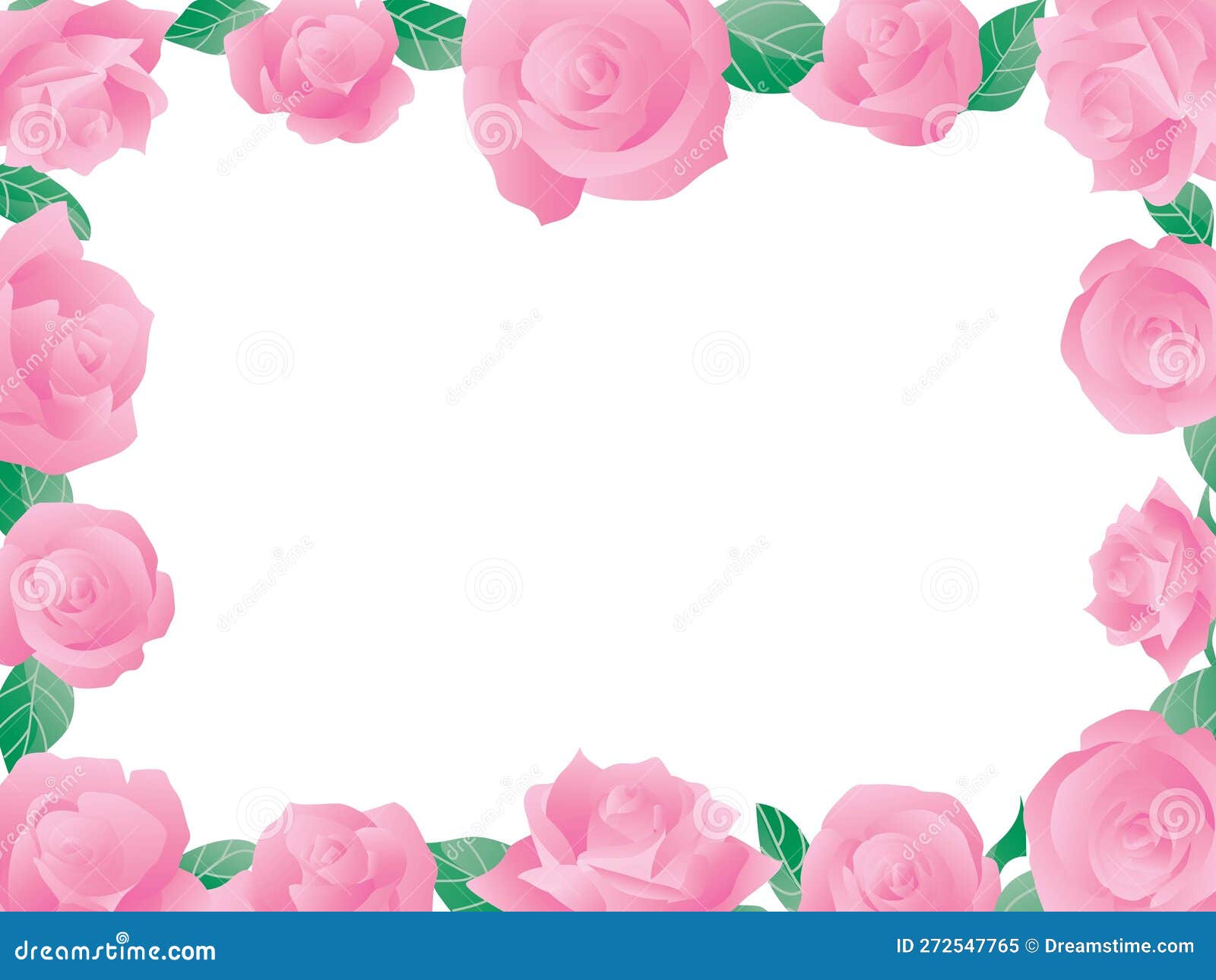 Frame Illustration of the Pink Rose Stock Vector - Illustration of ...