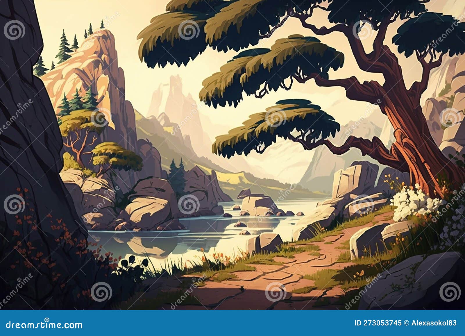Background Illustration Background Game, Realistic Style Concept Stock ...