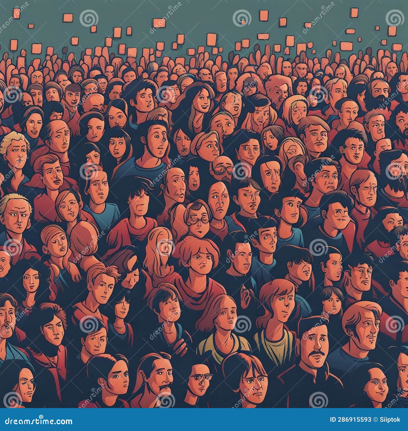 Group Of Staring Eyes Stock Illustration | CartoonDealer.com #32085037