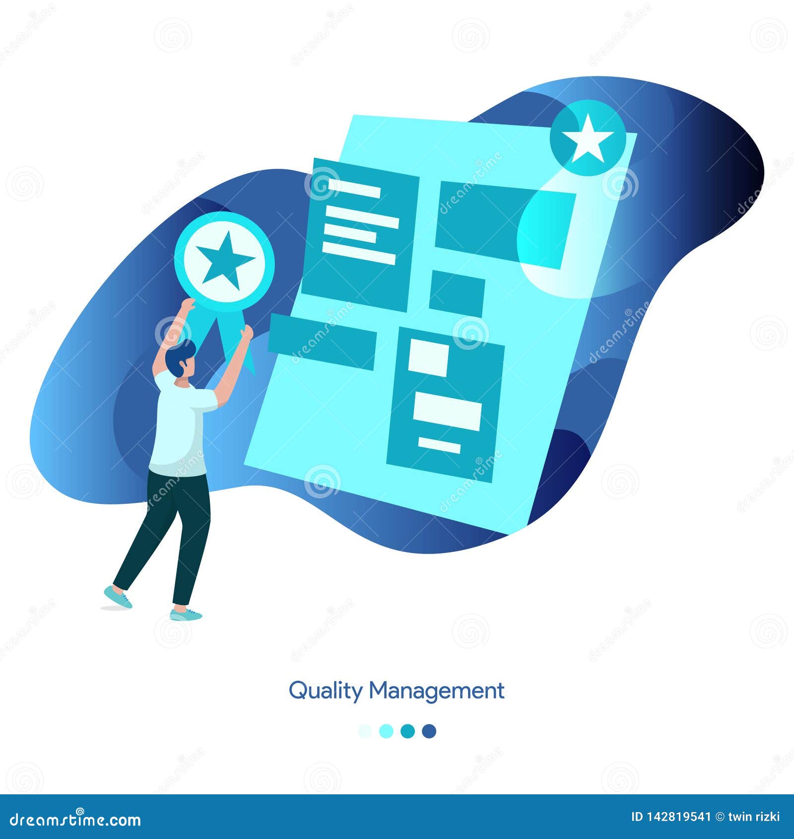 Background Illustration Quality Management Stock Vector - Illustration ...