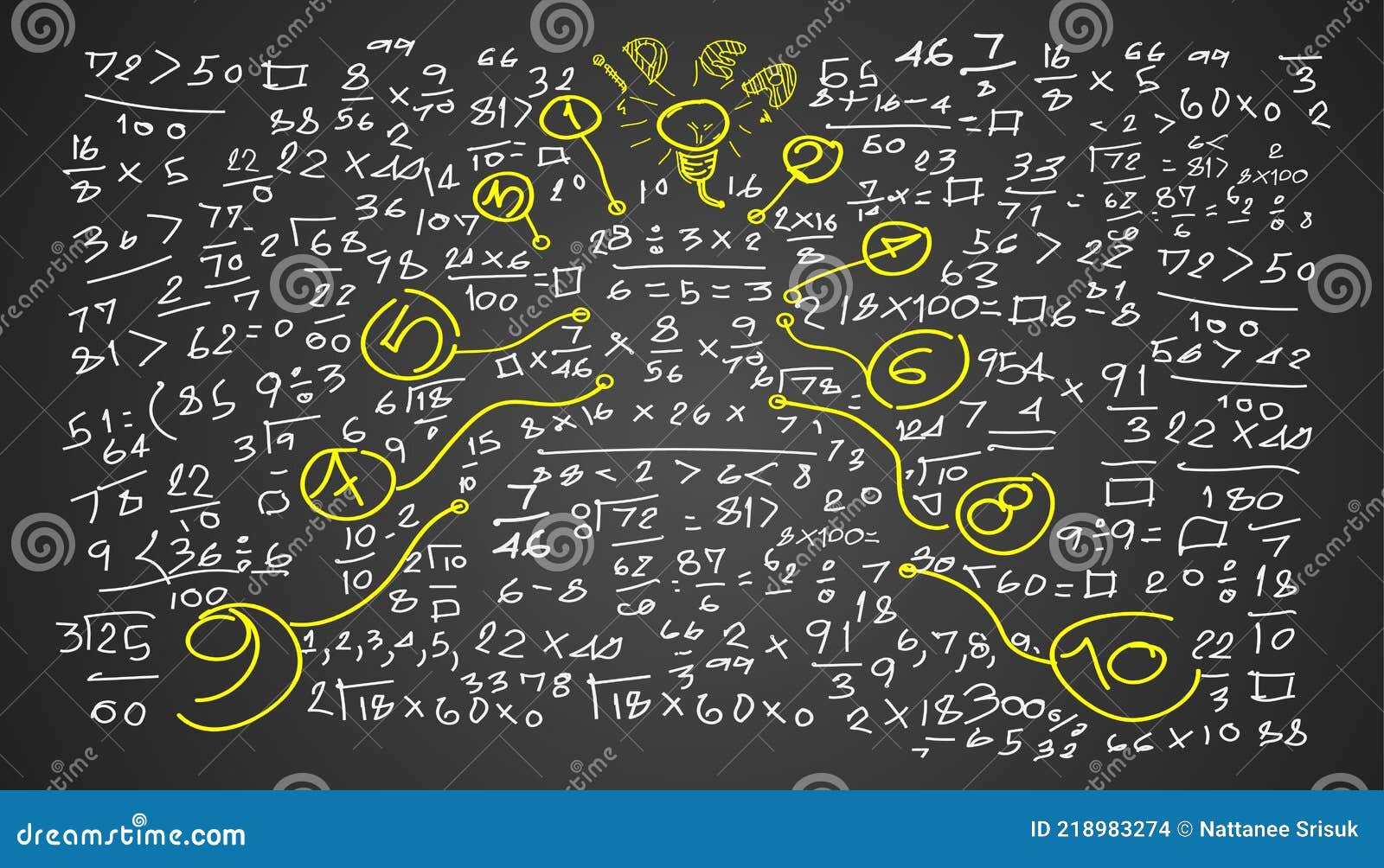 Background Illustration Sketch Plan. Write a Board Calculate ...