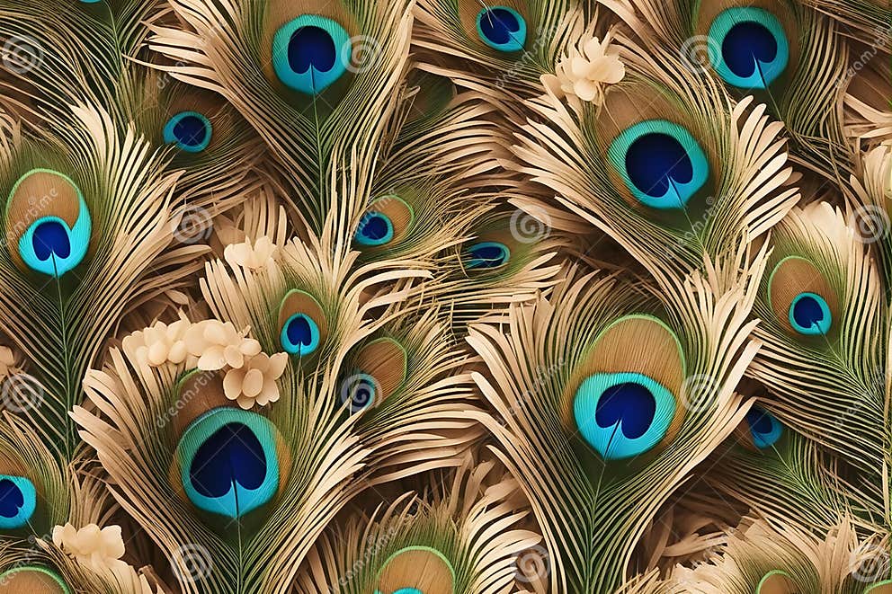 Background Illustration Vector Feathers Peacock Pattern Ai Generator ...