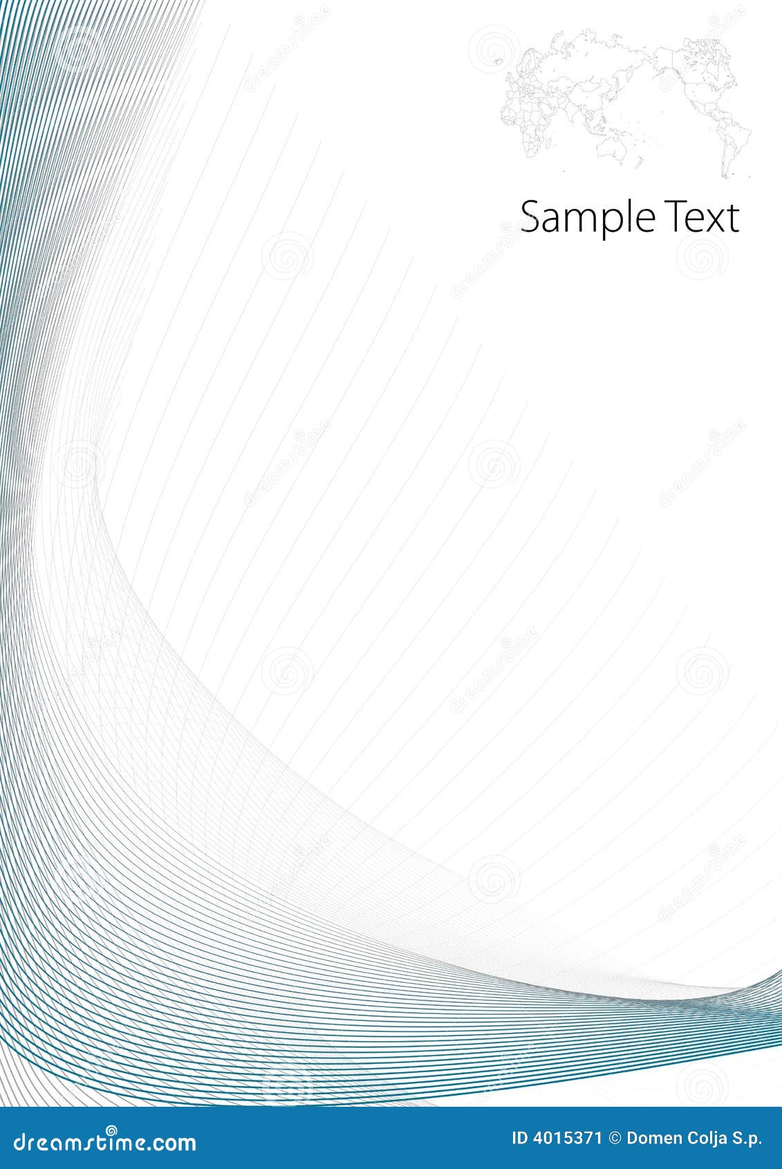 Background Illustration with World Map in Corner Stock Vector ...