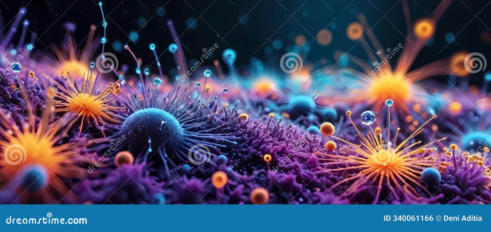 Background Illustration of the World of Microorganisms Stock ...
