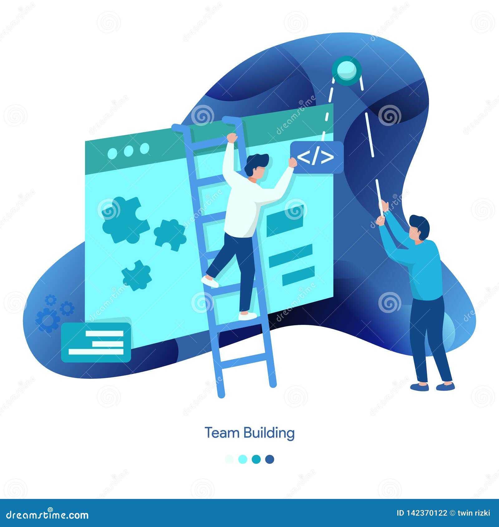 Background Illustrations of Team Building Stock Vector - Illustration ...