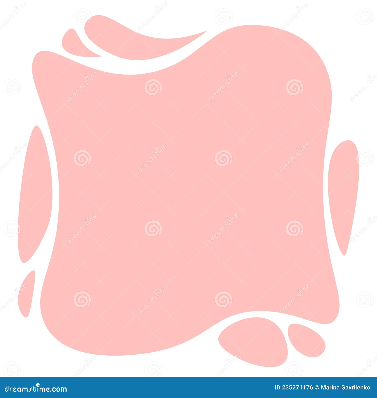 Background Image, Abstract Shapeless Pink Figure on a White Background ...