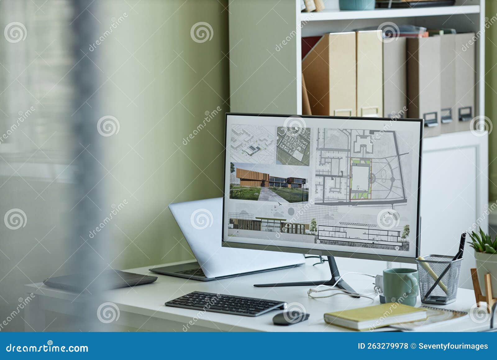 Background Image of Architects Workplace Stock Photo - Image of ...