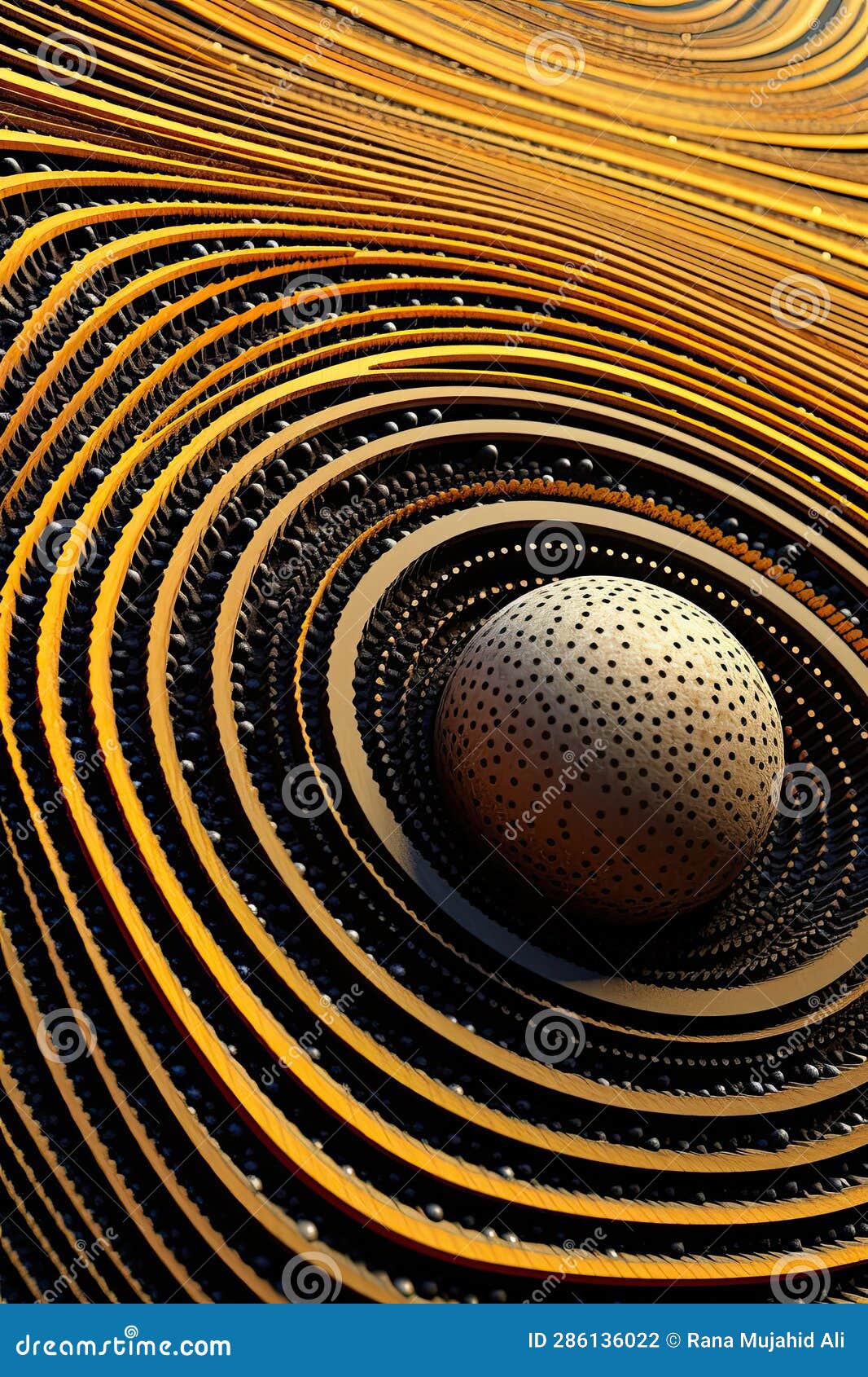 A Background Image of a Ball with a Spiral Design Stock Illustration ...