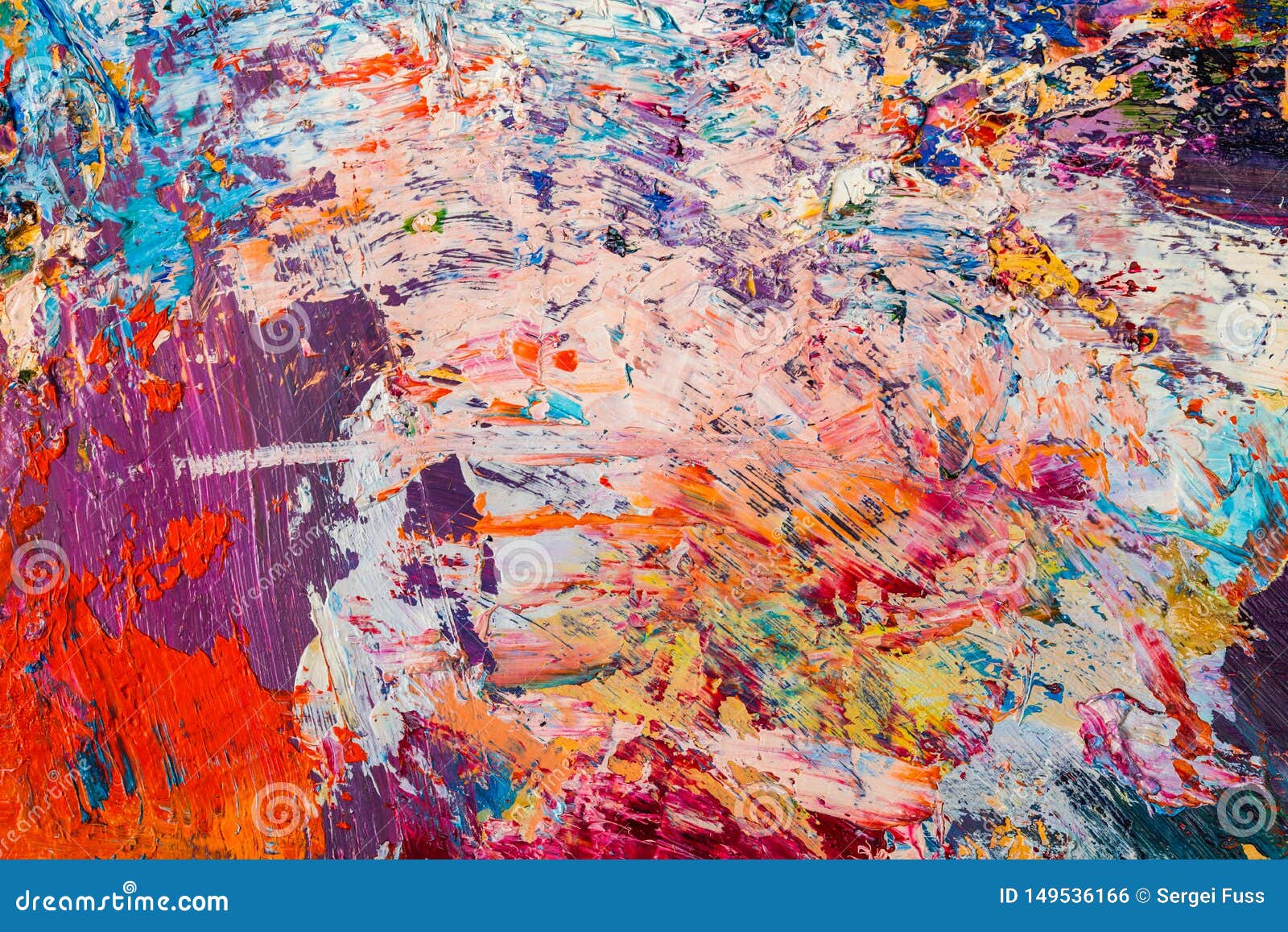 Background Image of Bright Oil-paint Palette Closeup Stock Photo ...