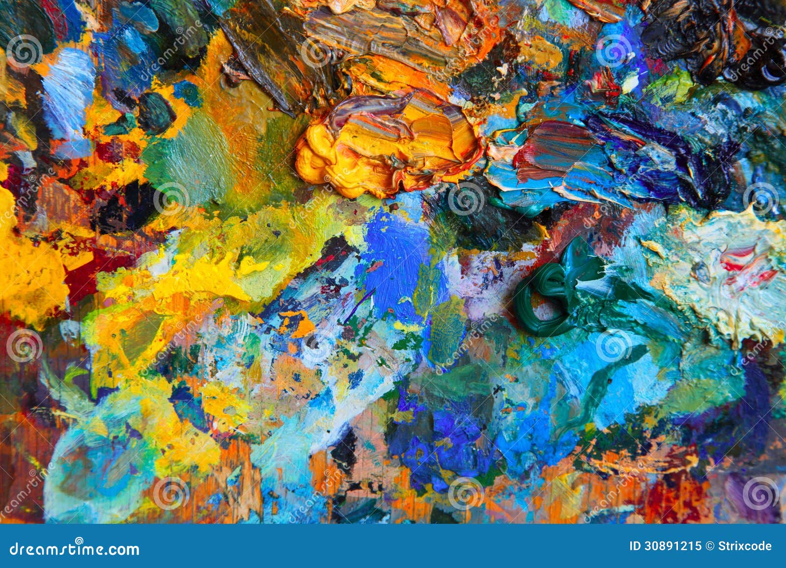 Background Image of Bright Oil-paint Palette Stock Image - Image of ...