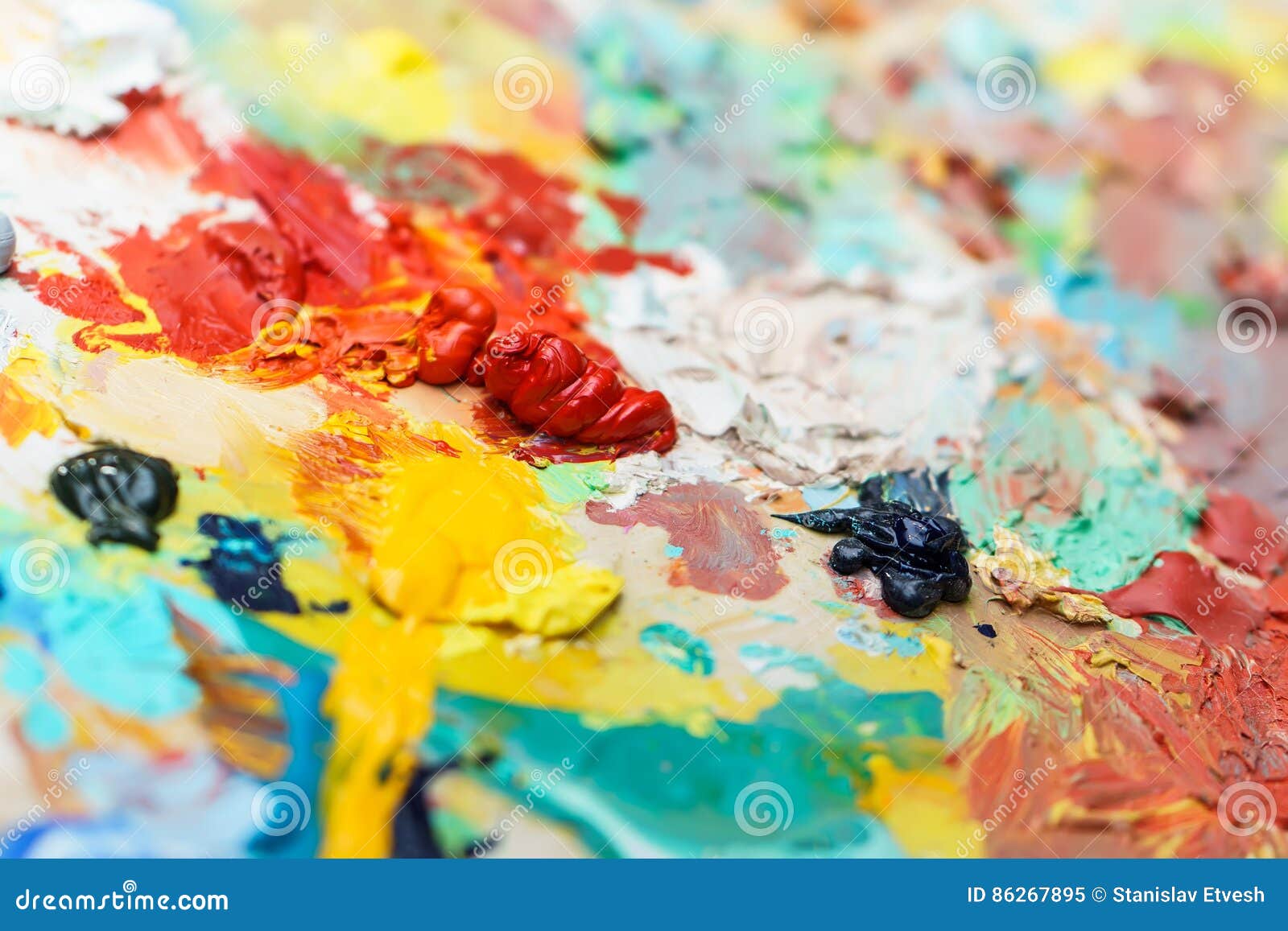 Background Image of Bright Oil-paint Palette Stock Image - Image of ...