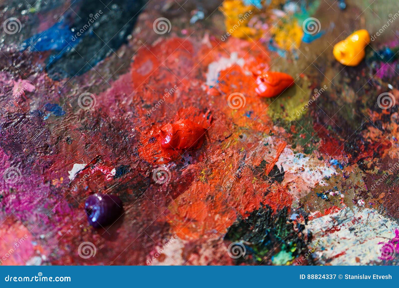 Background Image of Bright Oil-paint Palette Stock Image - Image of ...