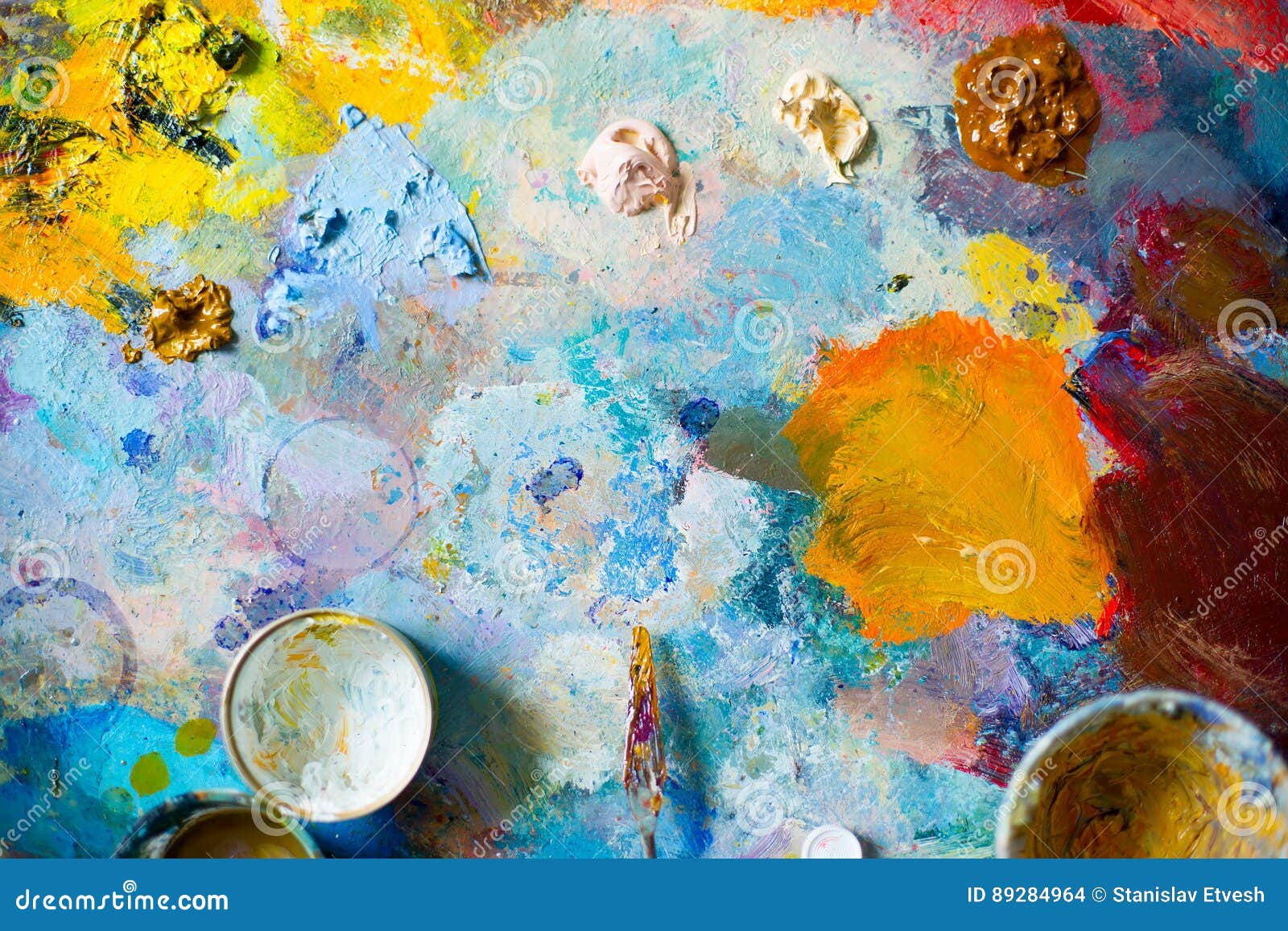 Background Image of Bright Oil-paint Palette Stock Photo - Image of ...