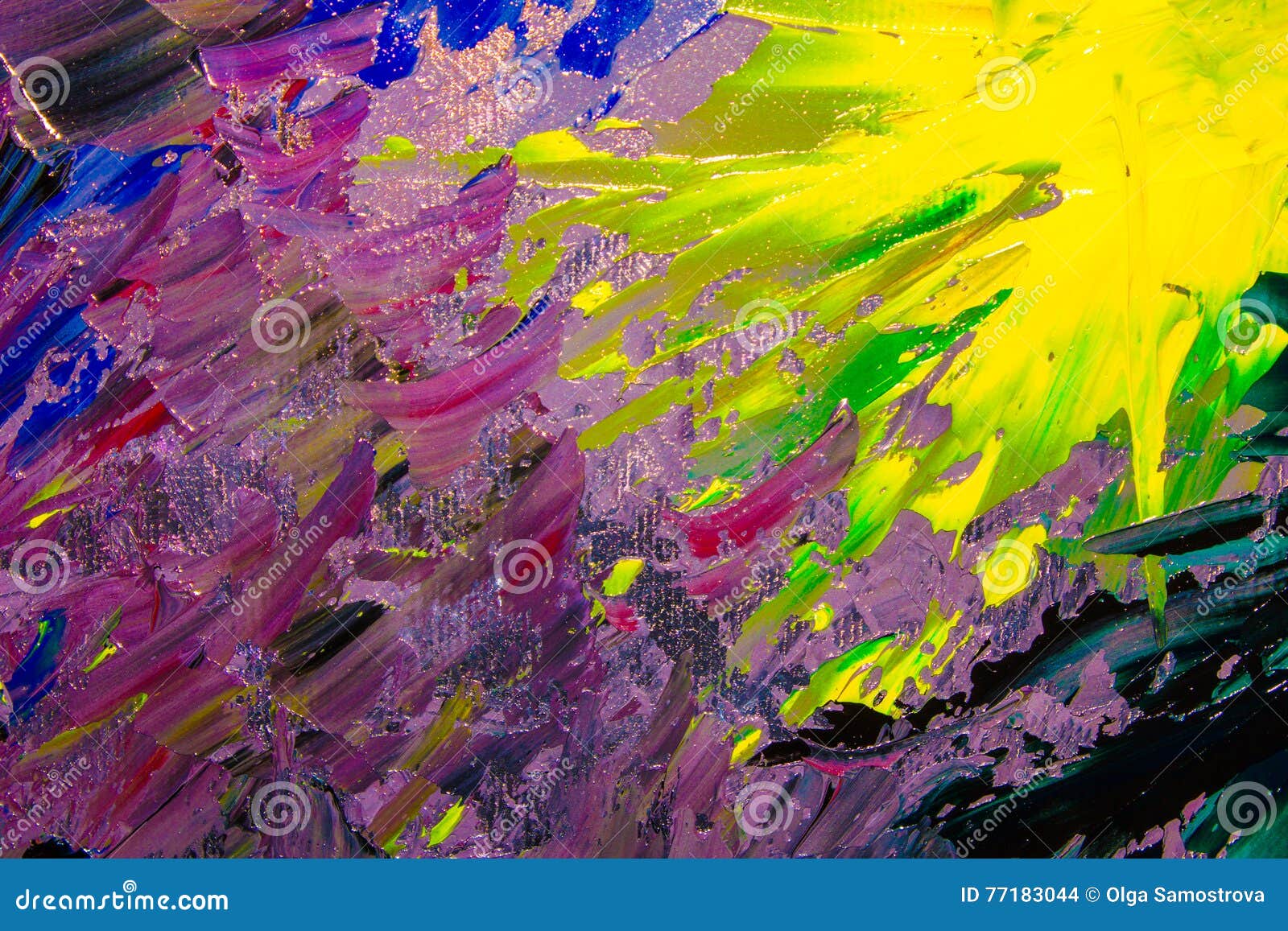 Background Image of Bright Oil-paint Palette Closeup. Stock Photo ...