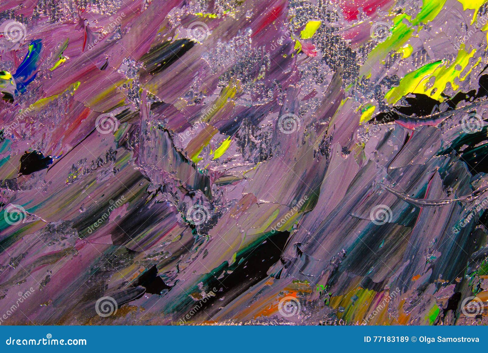 Background Image of Bright Oil-paint Palette Closeup. Stock Image ...