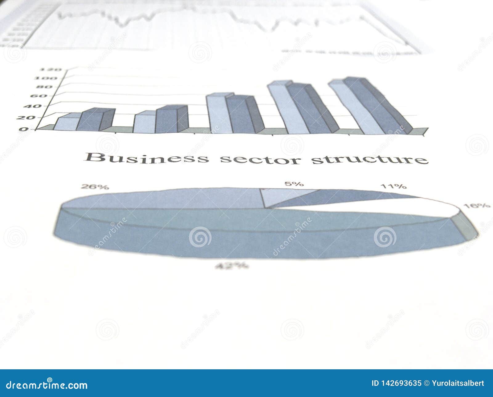 Background Image of a Business Graph on a Table.close Up Stock Image ...