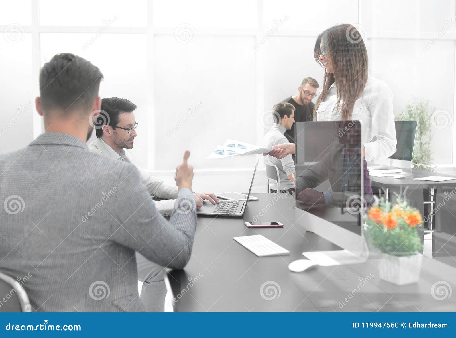 Background Image of Business Team in the Workplace Stock Photo - Image ...