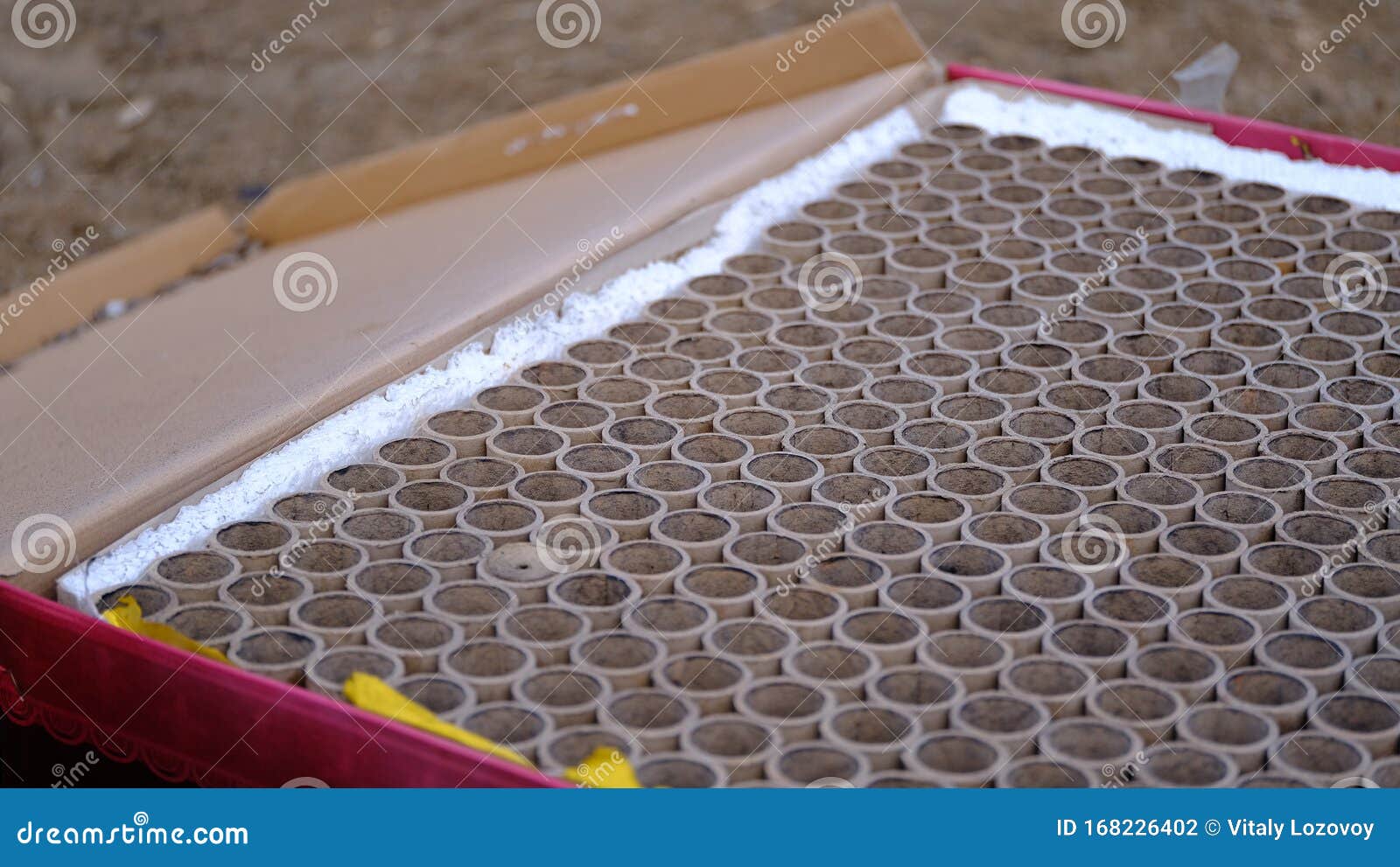 Cardboard Detail from an Exploded Firework Stock Photo - Image of ...