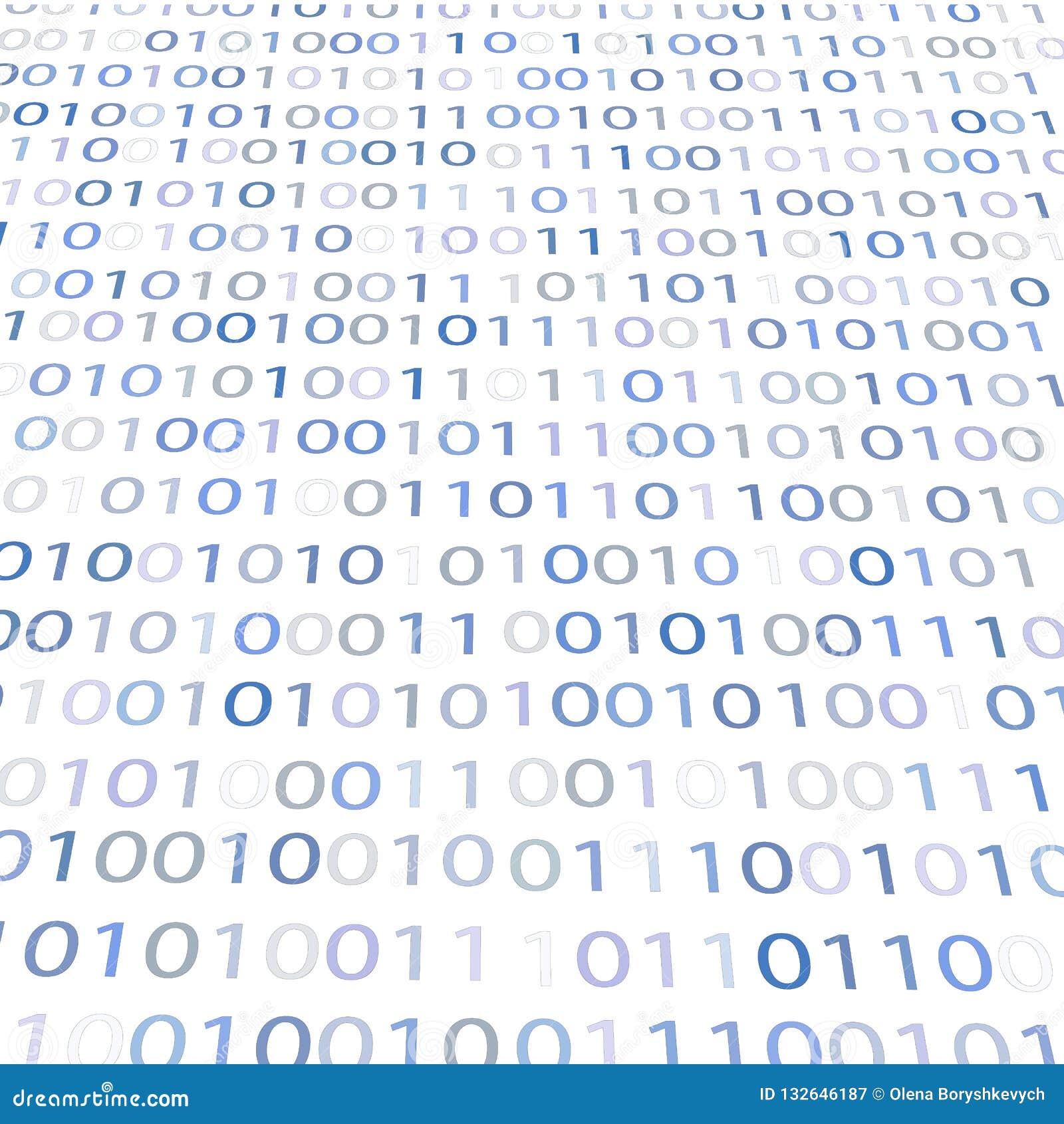 Multi-colored Background Image of Binary Code. Stock Vector ...