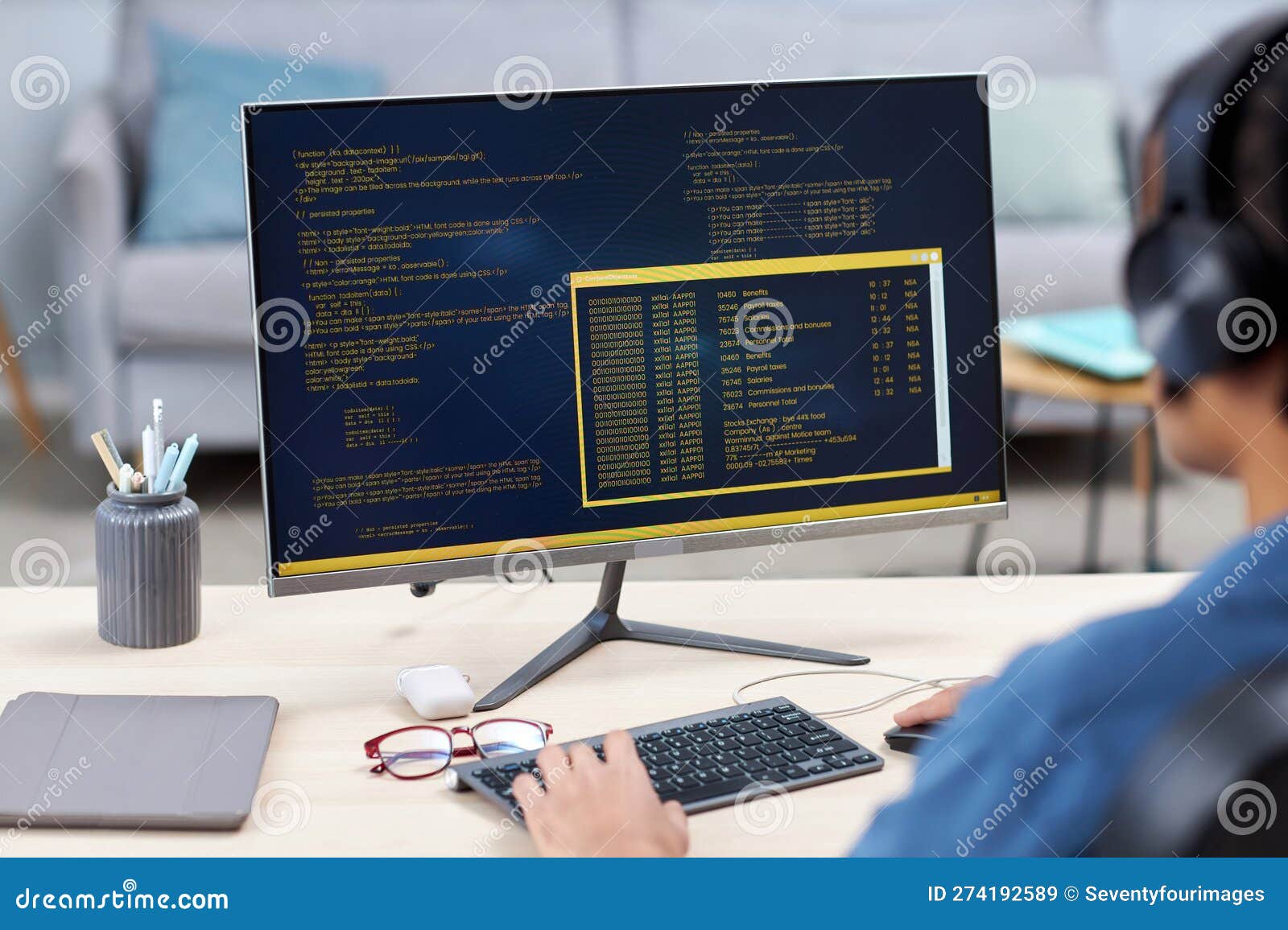 Background Image of Computer Screen with Code Lines and it Programmer ... Background Image of Computer Screen with Code Lines and it Programmer ...