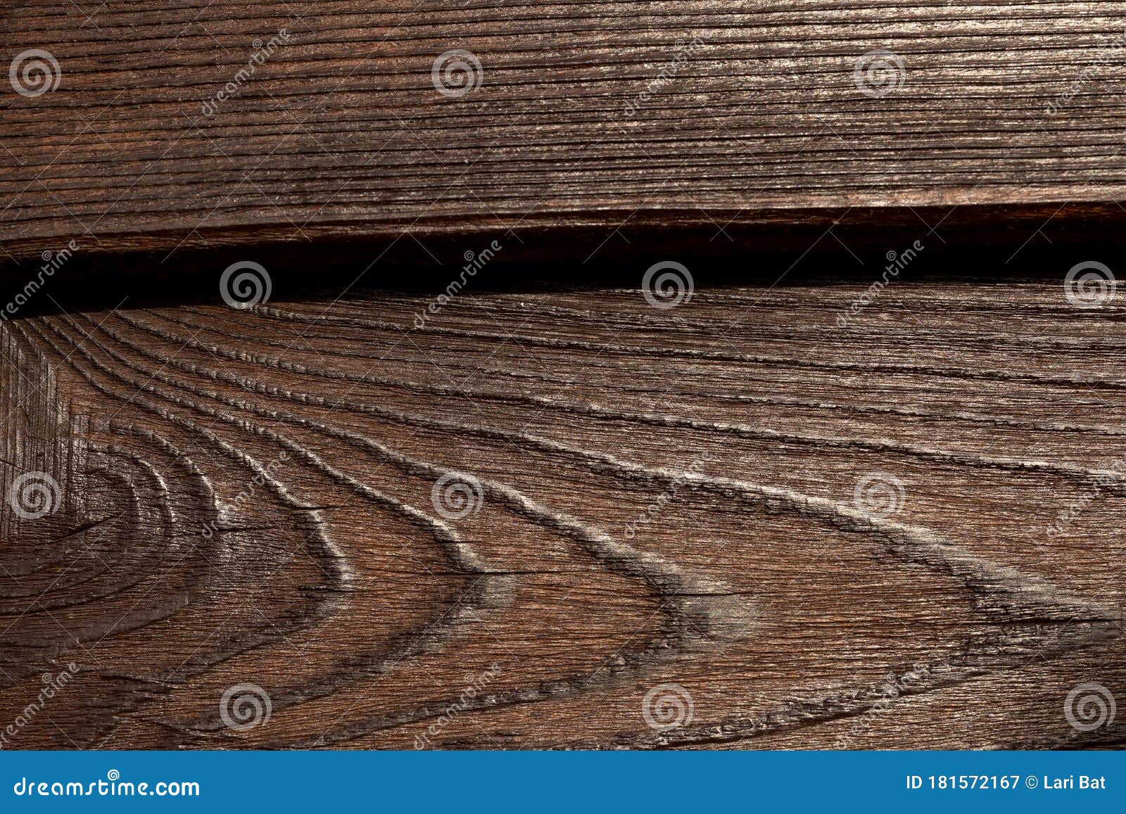 Background Image of Dark Wood Texture. Lacquered Board with a Large ...
