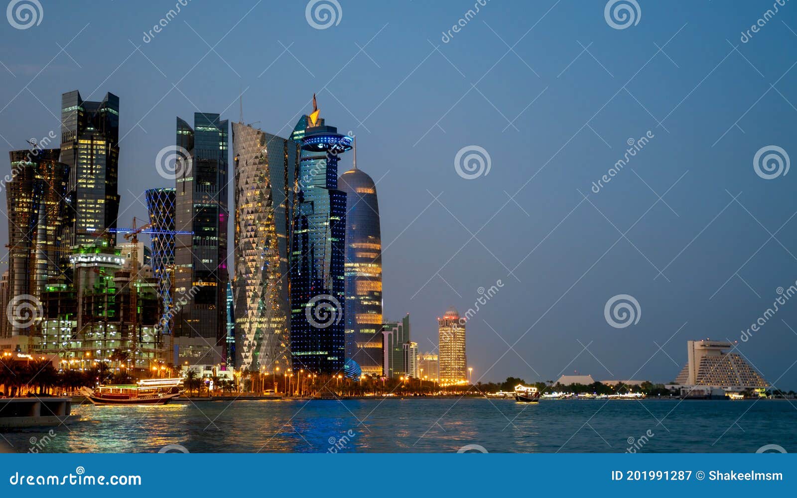 Background Image of Doha City Editorial Photography - Image of capital ...