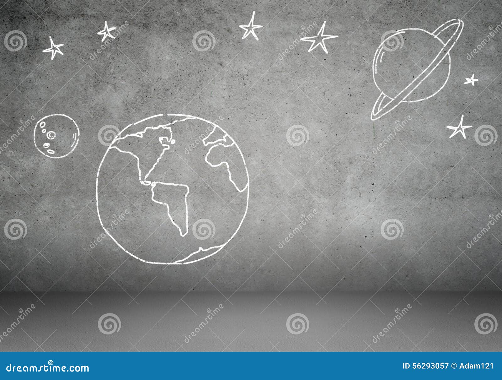 Background Image with Drawn Earth Planet Stock Illustration ...