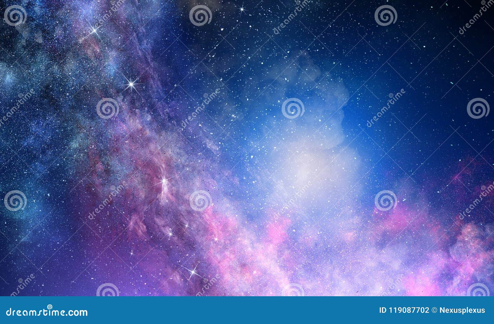 Starry sky in open space stock photo. Image of light - 119087702