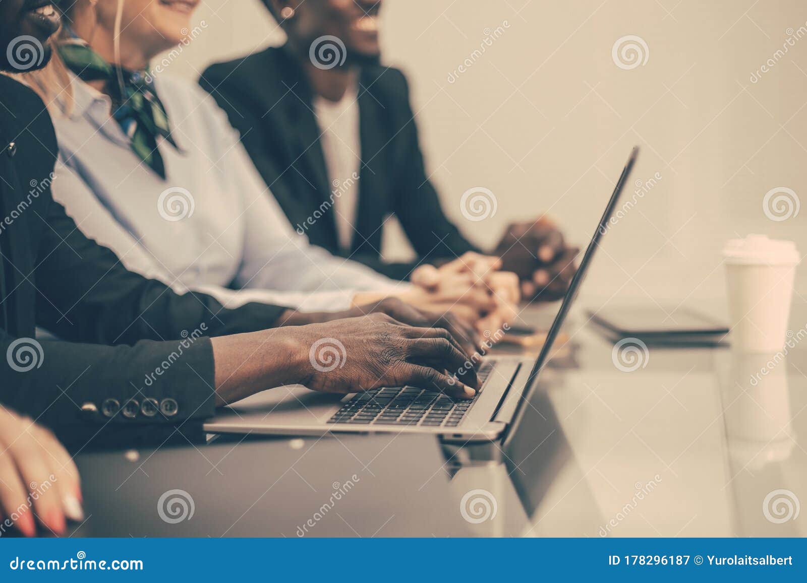 Background Image of a Group of Employees in the Workplace Stock Image ...