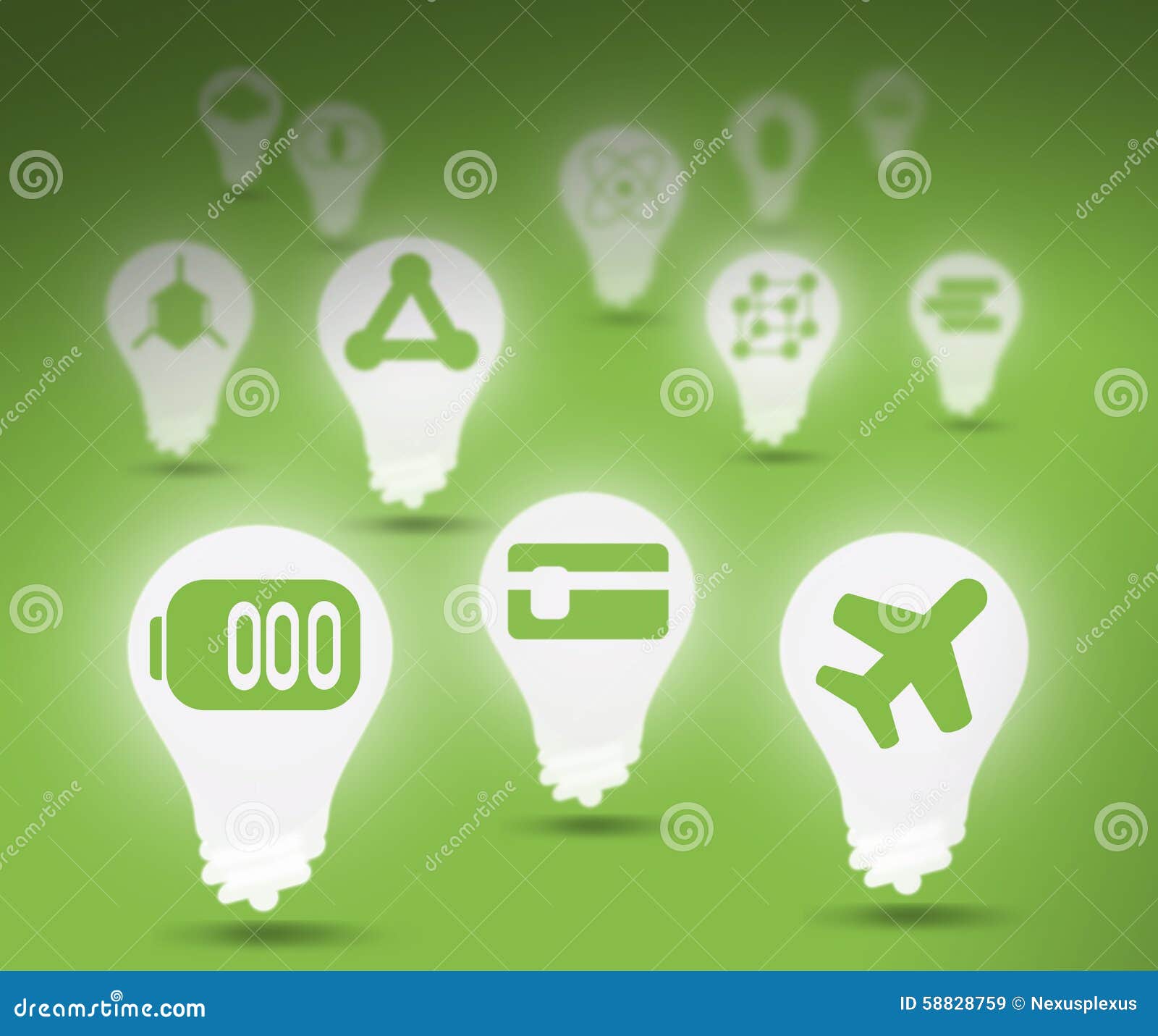 Background Image with Icons Stock Illustration - Illustration of power ...