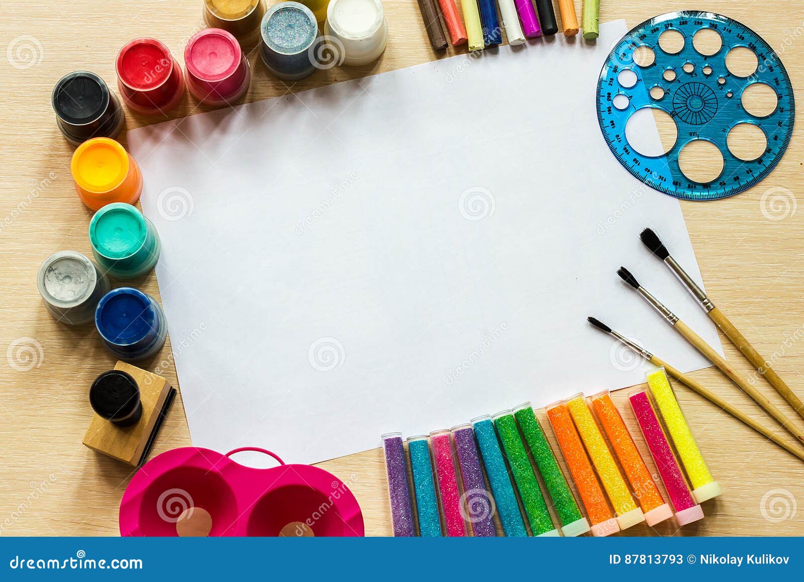 The Background Image Ink and Other Drawing Tools Stock Image - Image of ...