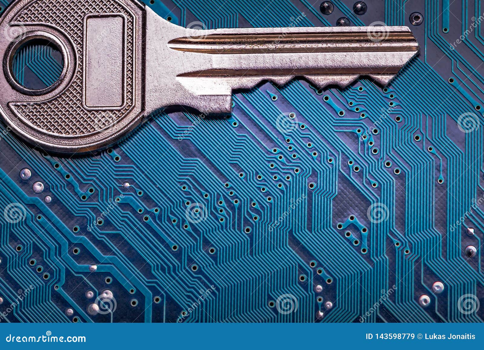 Background Image of Key on a Microchip Stock Image - Image of brain ...