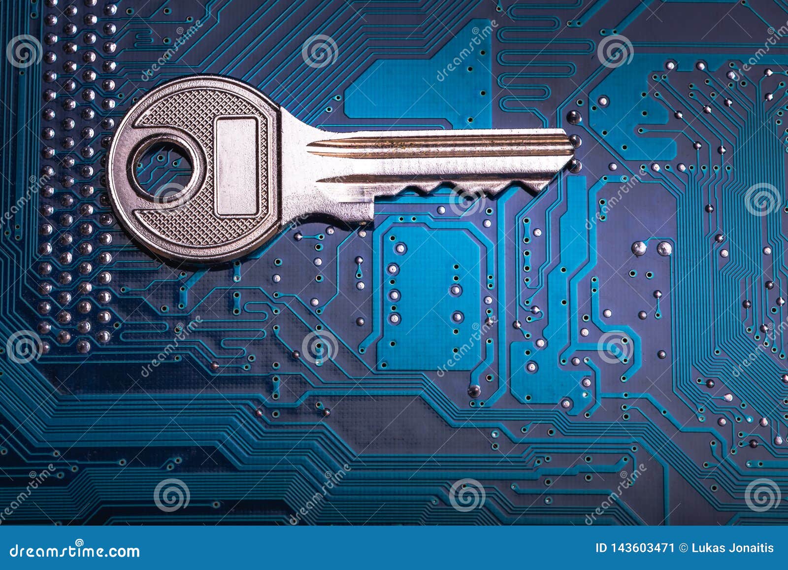 Background Image of Key on a Microchip Stock Image - Image of gradient ...