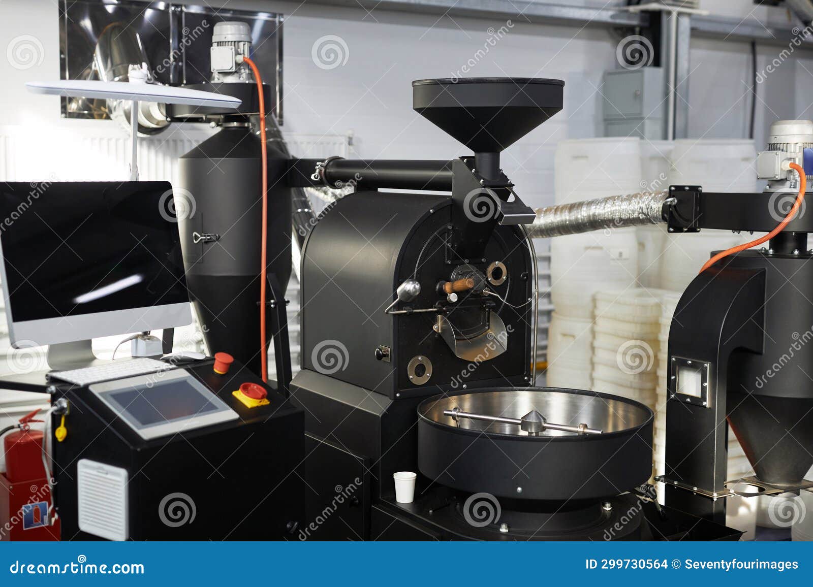 Machine Equipment Set in Coffee Roastery Stock Photo - Image of ...