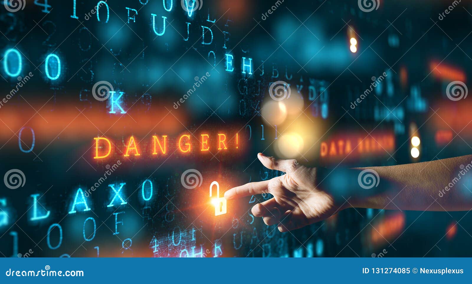 Danger of hack attack stock image. Image of protect - 131274085