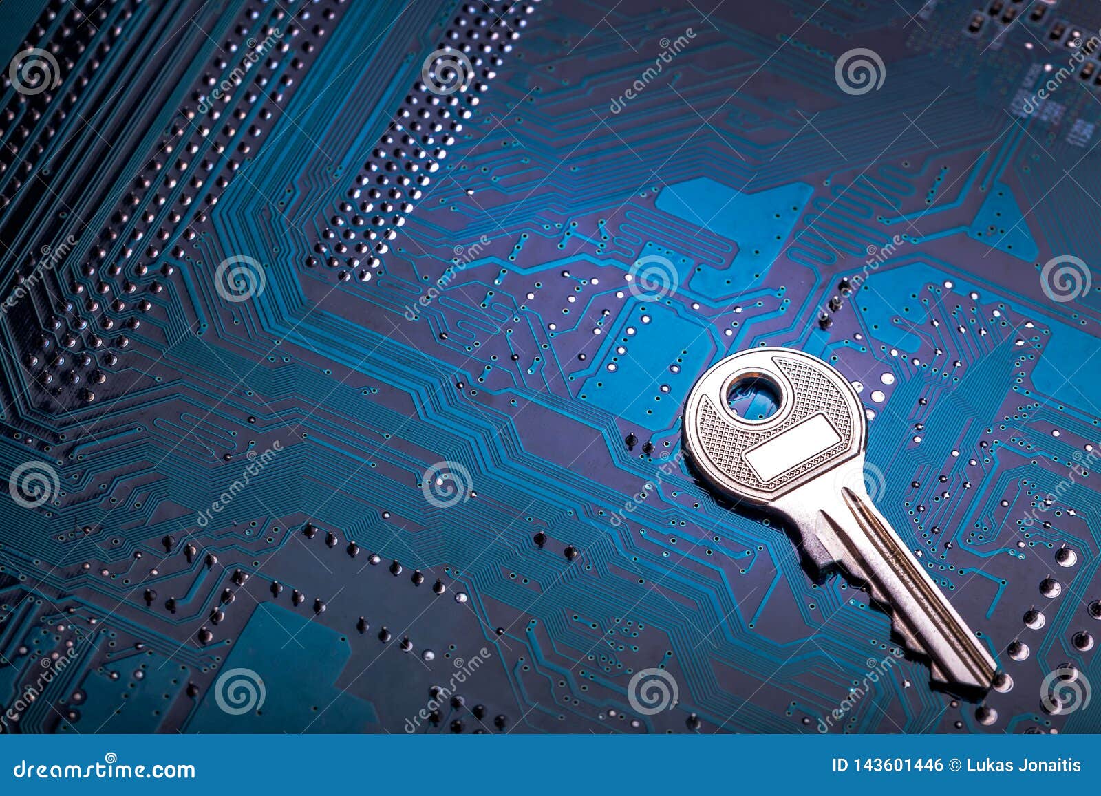 Background Image of Key on a Microchip Stock Photo - Image of banking ...