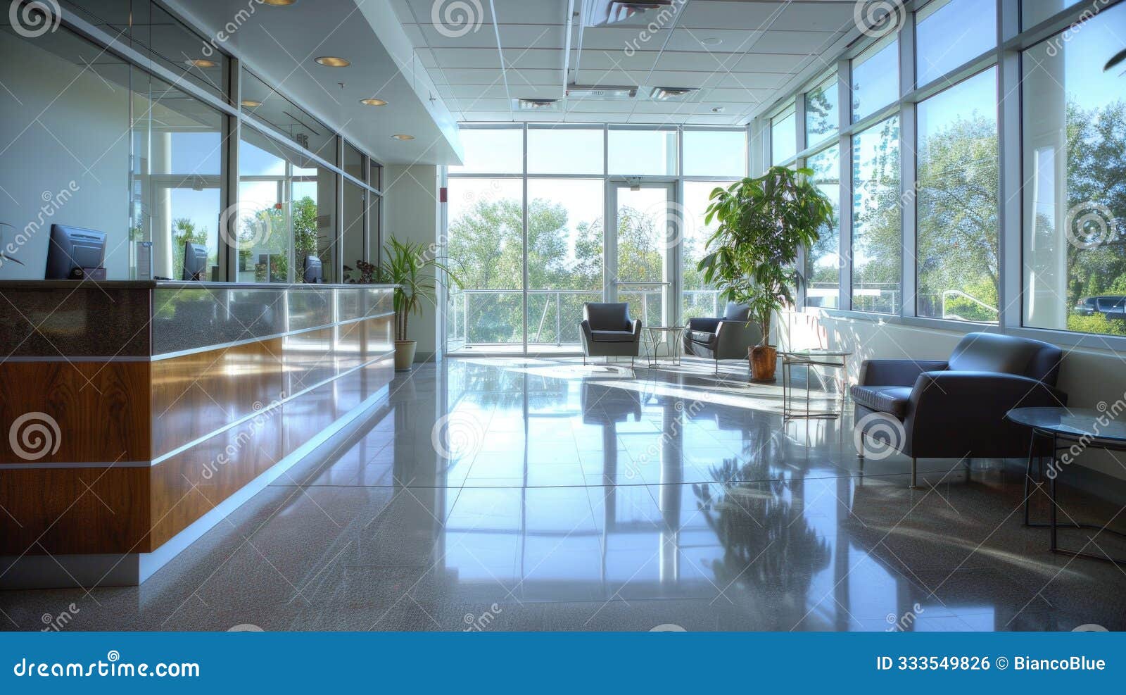 Background Image of Modern Office Interior Environment with Workstation ...