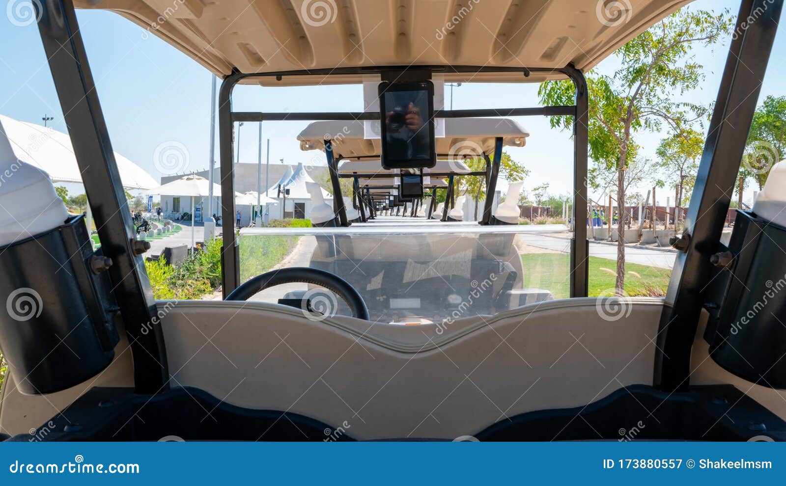 Background Image of Multiple Golf Carts Parked in Order Stock Image ...