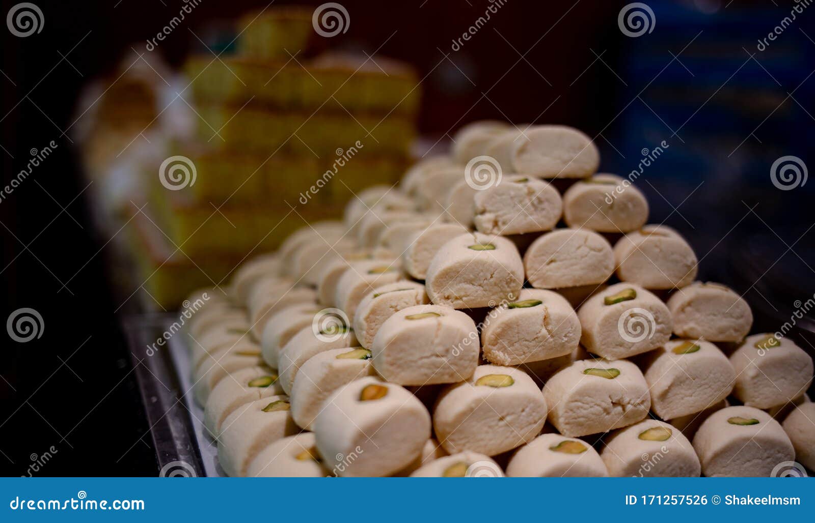 Background Image with Multiple Lebanese Traditional Sweets Stock Photo ...
