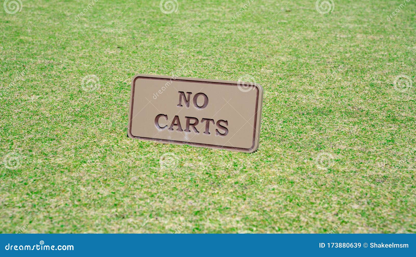 Background Image of No Carts Sign Board on a Golf Course Stock Image ...