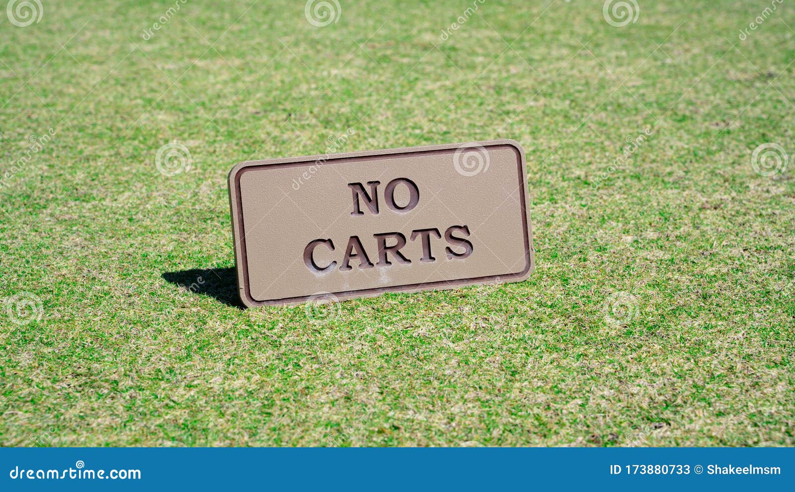 Background Image of No Carts Sign Board on a Golf Course Stock Image ...