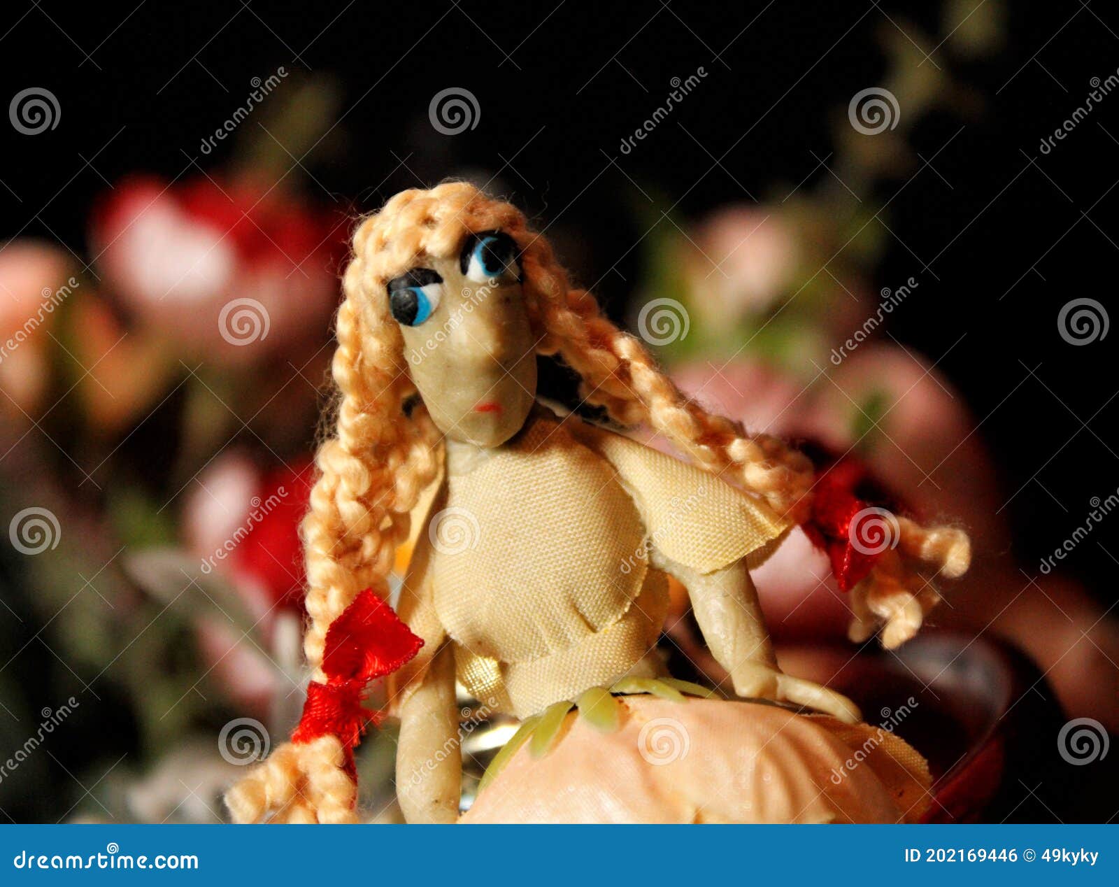 Background Image of Objects in Crimson and Beige Tones. Stock Photo ...