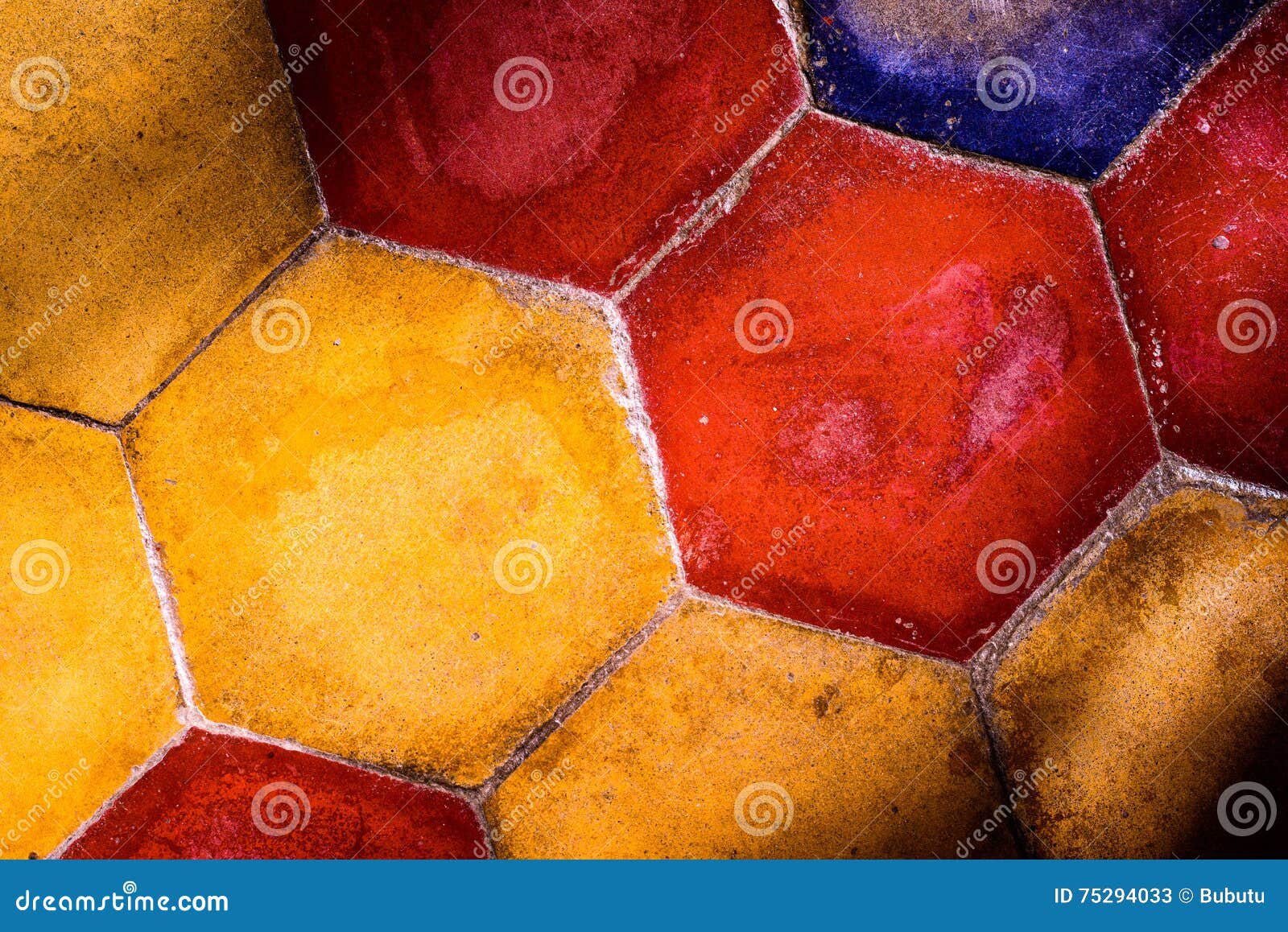 Colorful Hexagonal 3d Shape Texture Background. Golden And Yellow Color ...