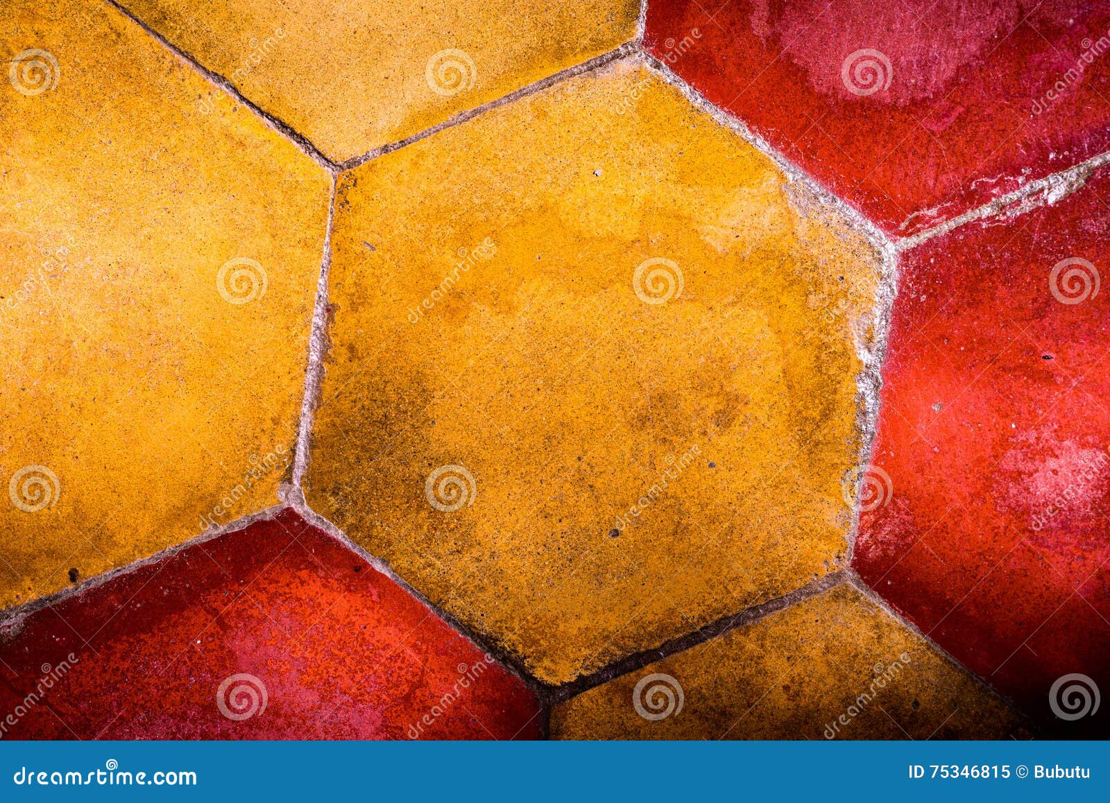 Colorful Hexagonal 3d Shape Texture Background. Golden And Yellow Color ...