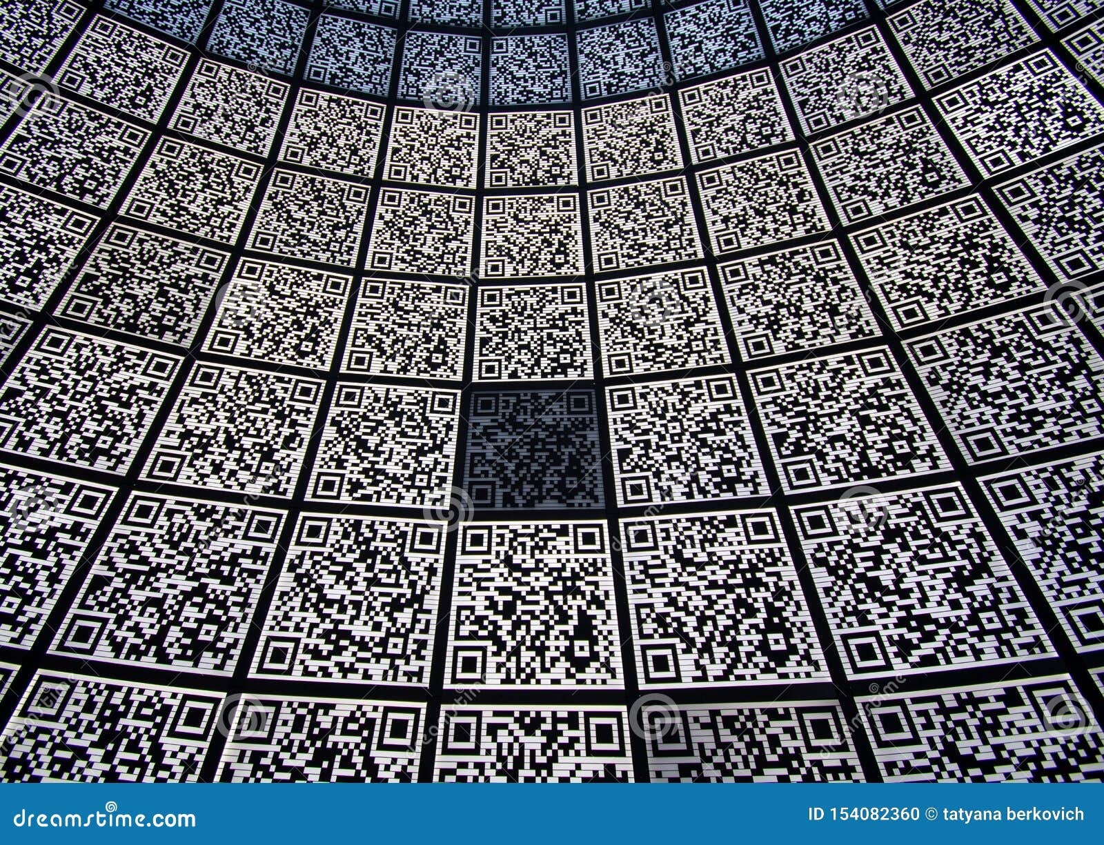 Background Image Repeating QR Code Stock Photo - Image of data, label ...